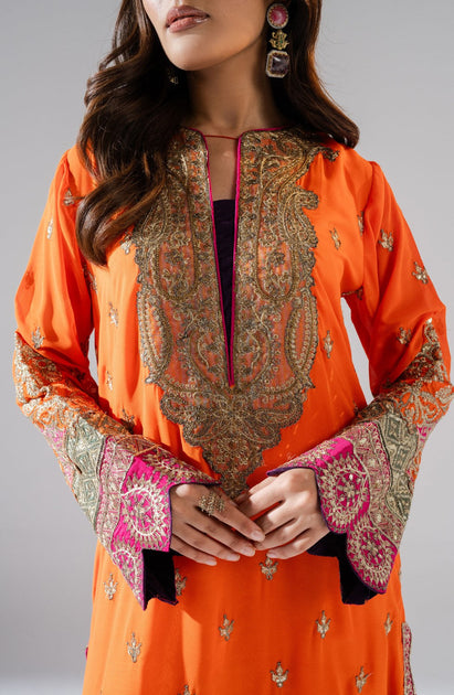Embroidered Pakistani Designer Dress – Nameera by Farooq