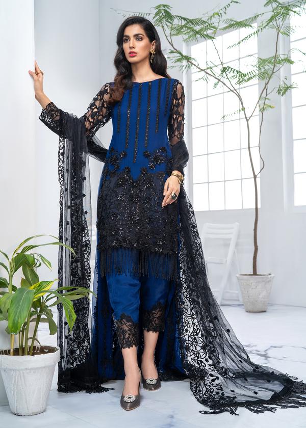 Buy Latest Back Tail Frock Chiffon Pakistani Party Dress – Nameera by ...