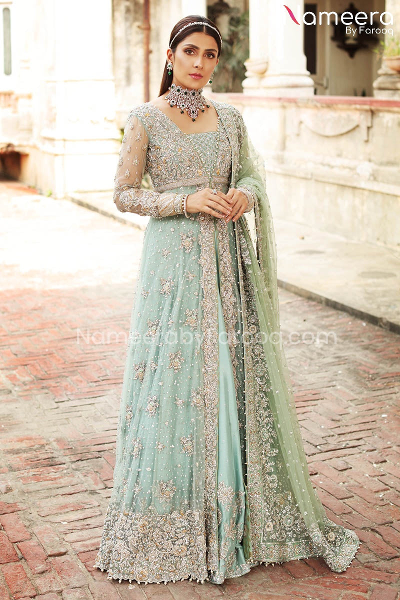Elegant Front Open Gown Pakistani Bridal Dress Online 2021 – Nameera by ...