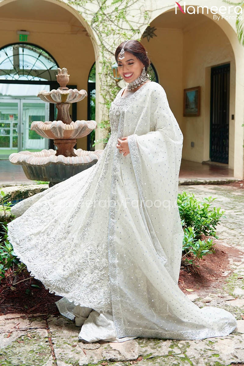 Traditional Pakistani Bridal Kalidar Frock Suit Online 2021 – Nameera ...
