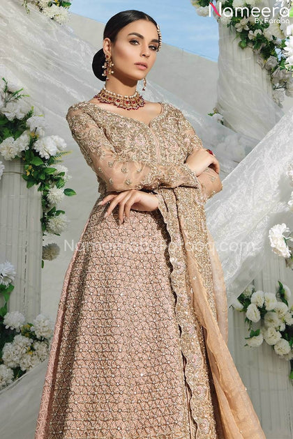 Pakistani Bridal Jamawar Lehenga Kameez Dress Online 2021 – Nameera by ...