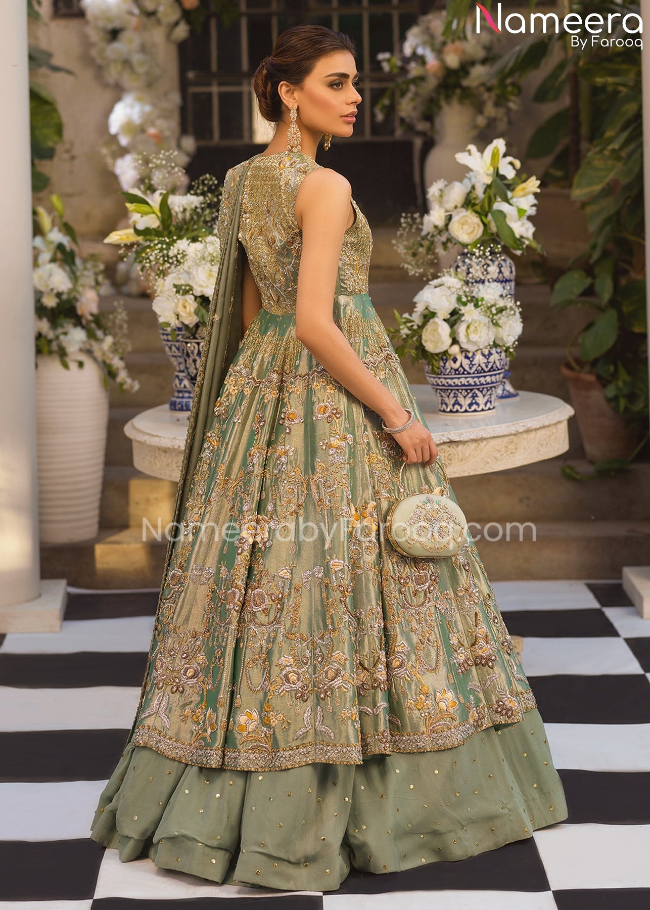 Latest Bridal Lehenga with Pakistani Pishwas Dress Online – Nameera by ...
