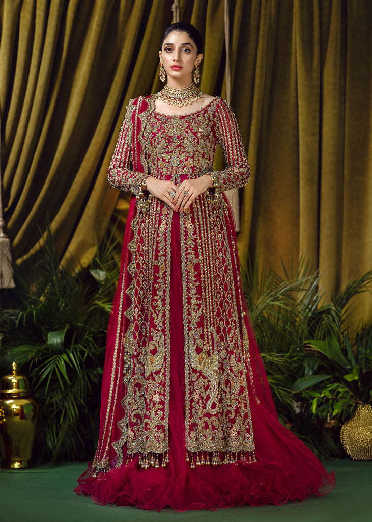 Bridal Ruffled Net Lehenga for Pakistani Wedding Dresses – Nameera by ...
