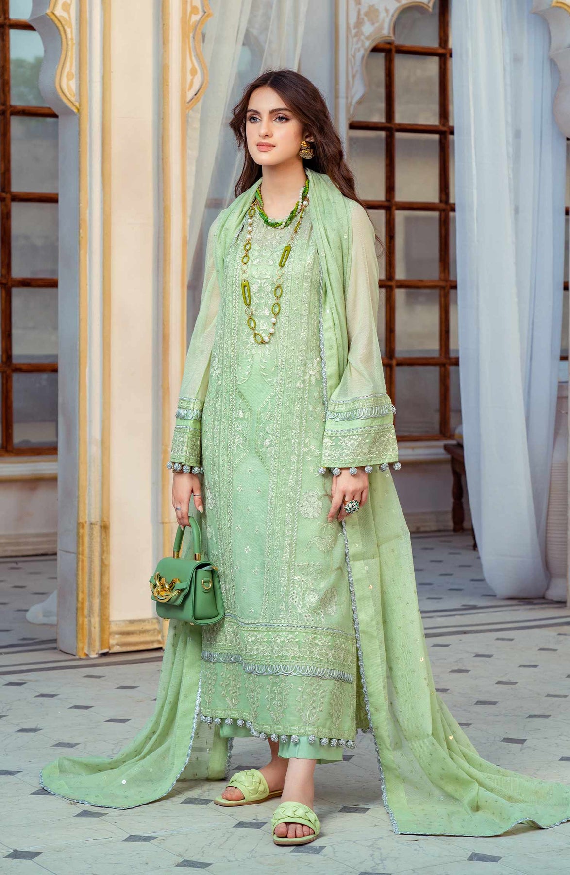 Buy Cotton Net Salwar Kameez Pakistani Embroidered Dress – Nameera by ...