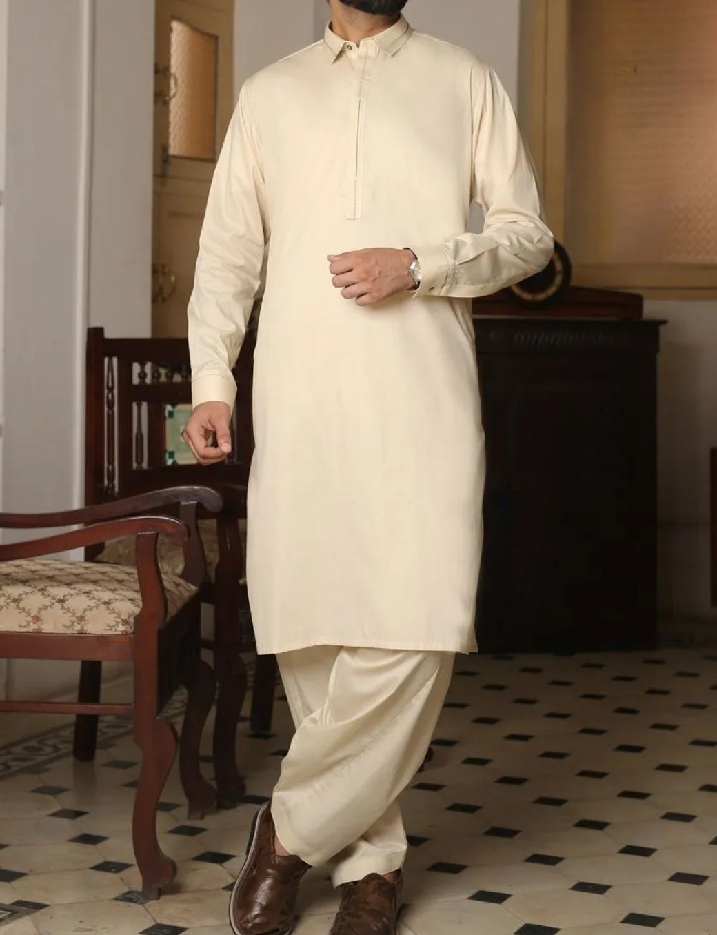 Buy this men's designer Pakistani salwar kameez in USA – Nameera by Farooq