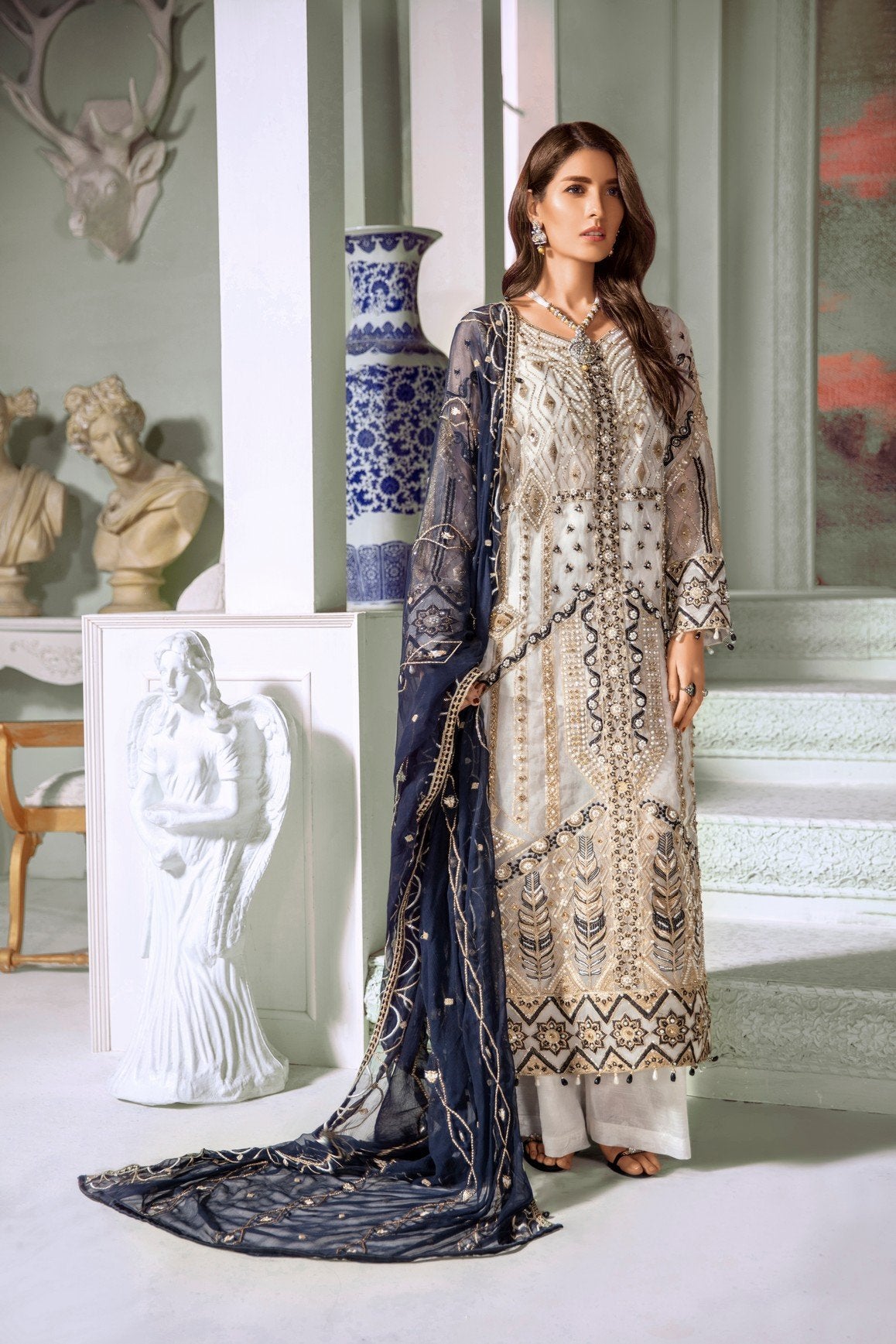 Eid Dress for Women in Elegant Design with Embroidery – Nameera by Farooq