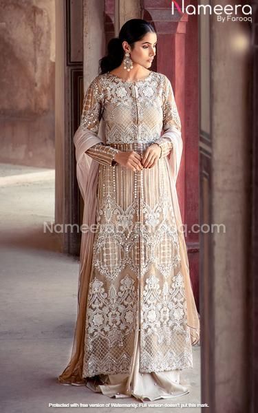 Elegant Front Open Gown Dress for Wedding Wear Online 2021 – Nameera by ...