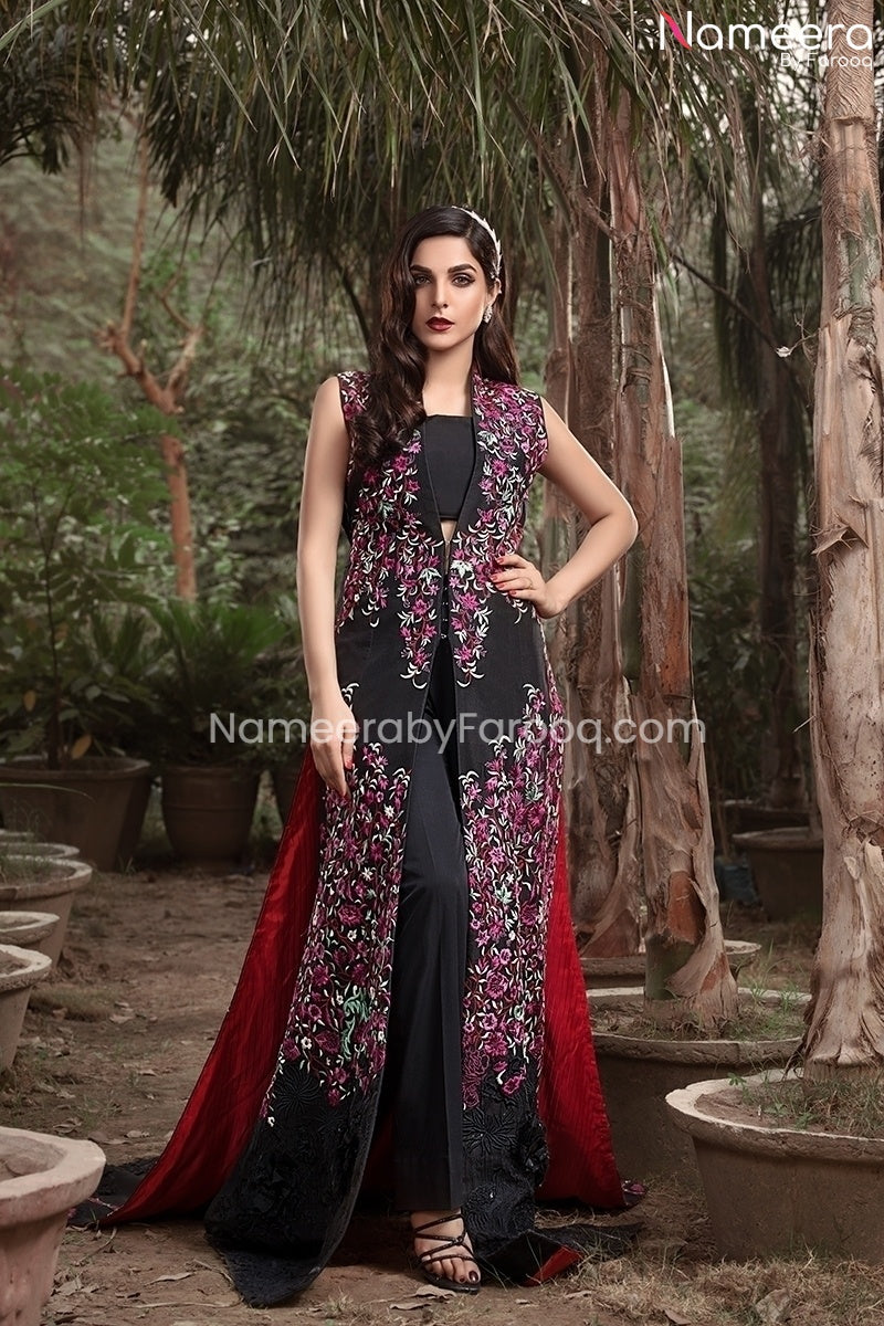 Elegant Pakistani Long Dress For Wedding Party 2021 – Nameera by Farooq