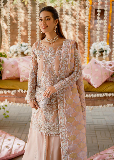 Short Shirt with Trouser Style Pakistani Wedding Dress – Nameera by Farooq