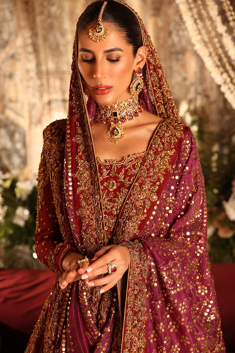 Embroidered Bridal Pishwas Lehenga Pakistani Bridal Wear – Nameera by ...