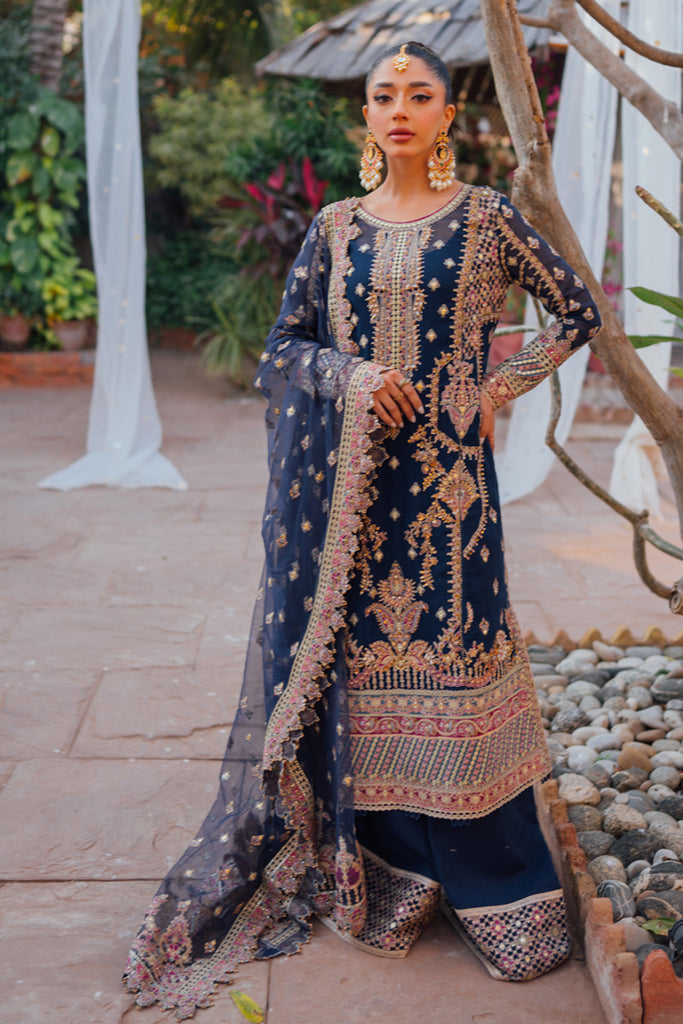 Embroidered Pakistani Dress in Kameez Trouser Style – Nameera by Farooq