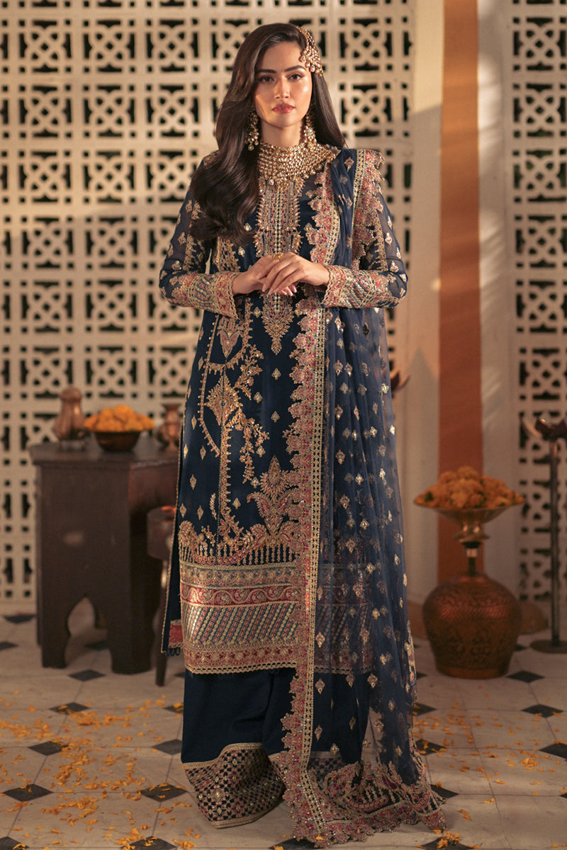 Embroidered Pakistani Dress in Kameez Trouser Style – Nameera by Farooq