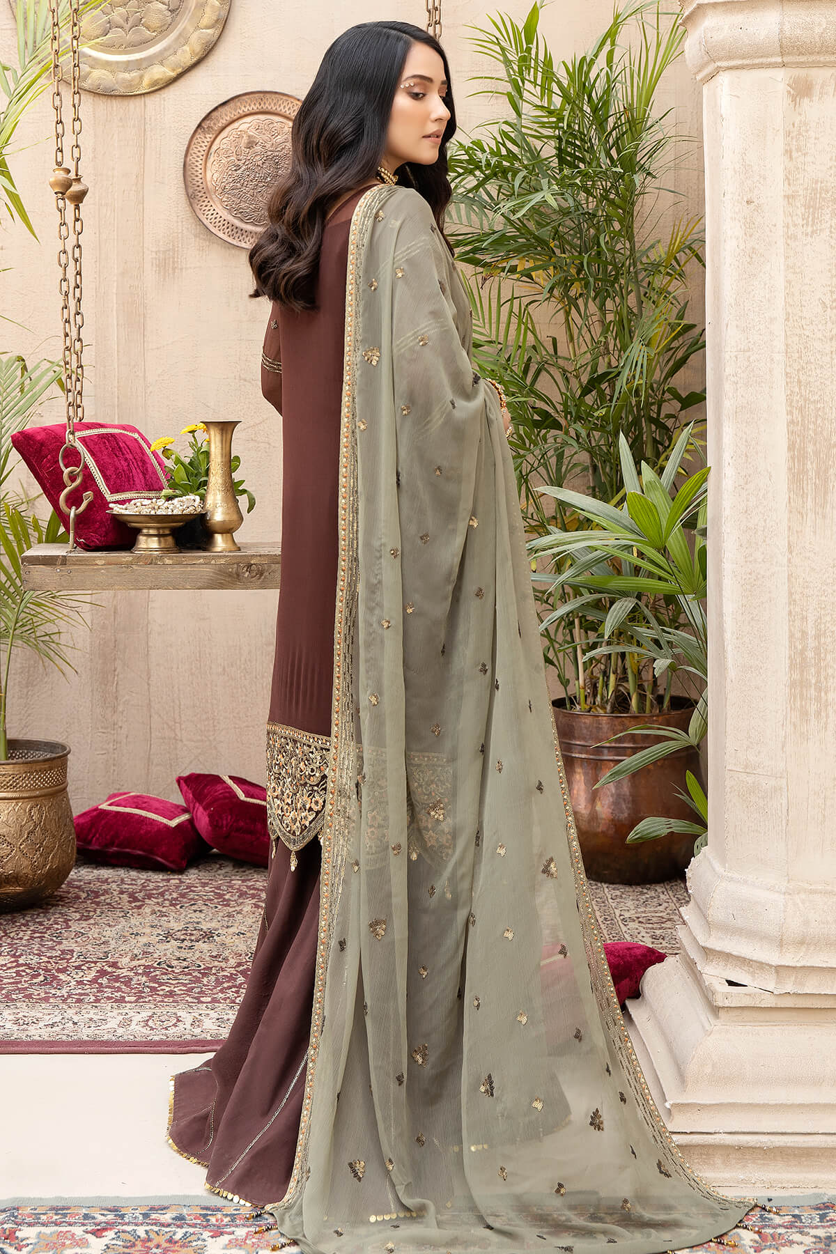Royal Embroidered Salwar Kameez Chiffon Pakistani Party Dress – Nameera ...