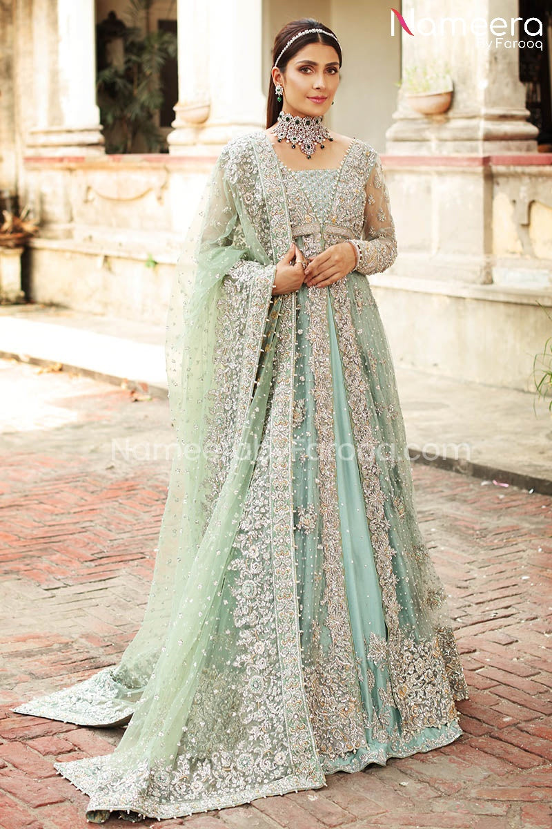 Elegant Front Open Gown Pakistani Bridal Dress Online 2021 – Nameera by ...