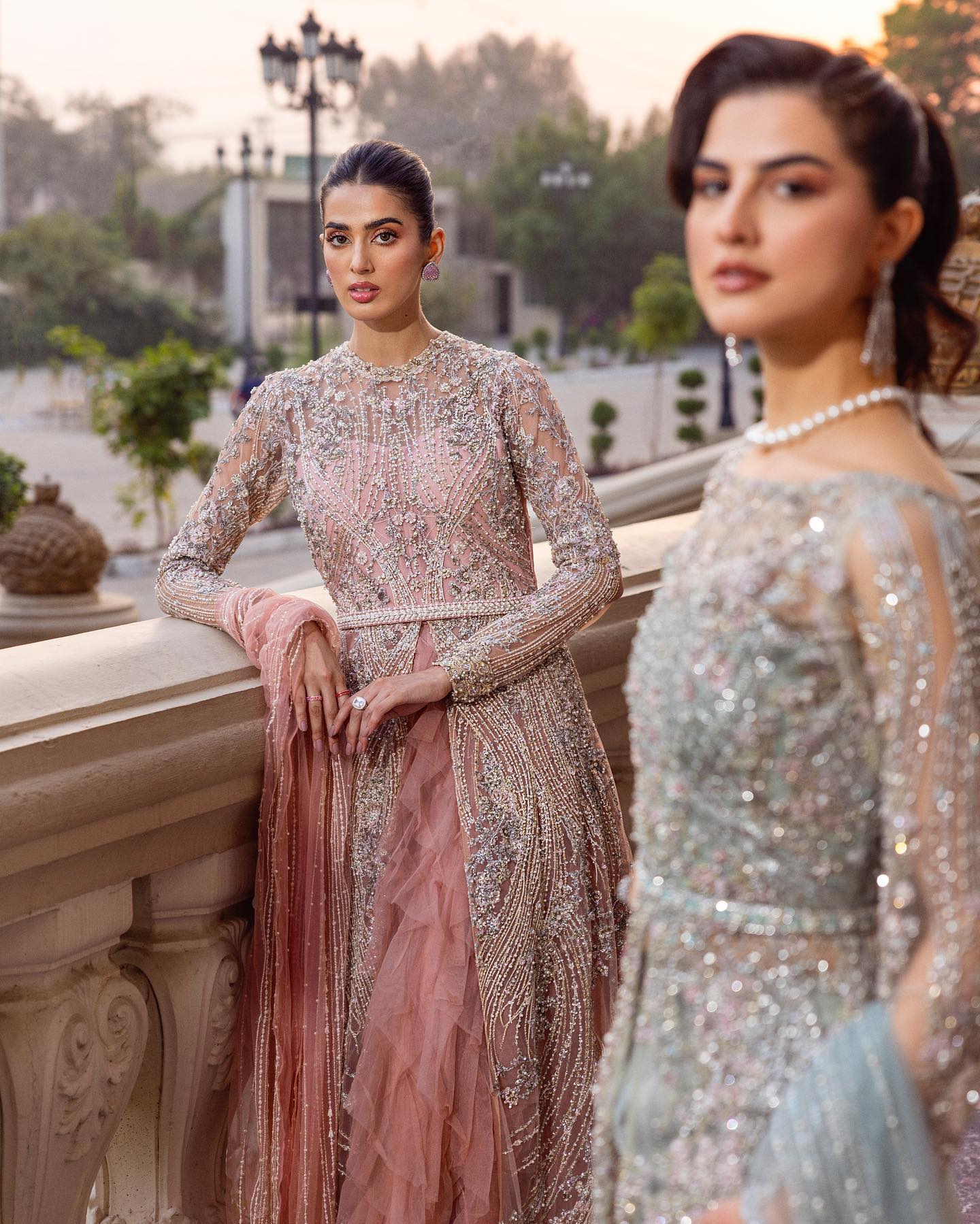 Front Open Gown Pakistani with Wedding Lehenga Dress – Nameera by Farooq