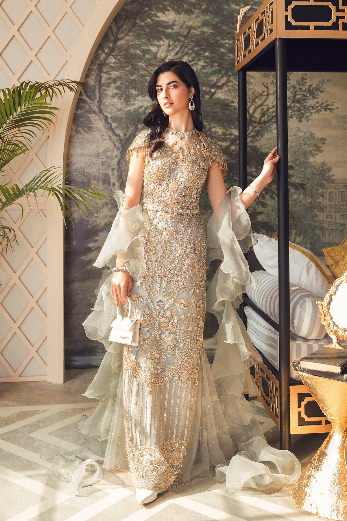 Golden Blouse for Lehenga in Mermaid Style for Wedding Wear – Nameera ...