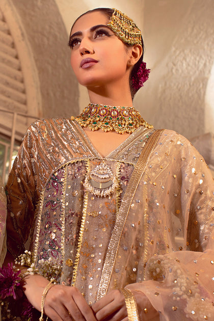 Buy Gota Work Frock for Wedding Party Online – Nameera by Farooq