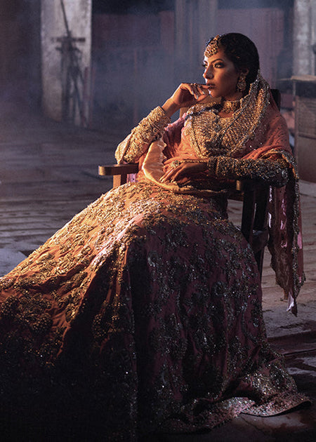 Heavily Embroidered Designer Ivory Bridal Maxi for Walima Wear ...