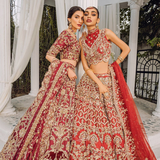 Designer Heavy Indian Bridal Wear Red Lehenga Choli Bridal Dress ...
