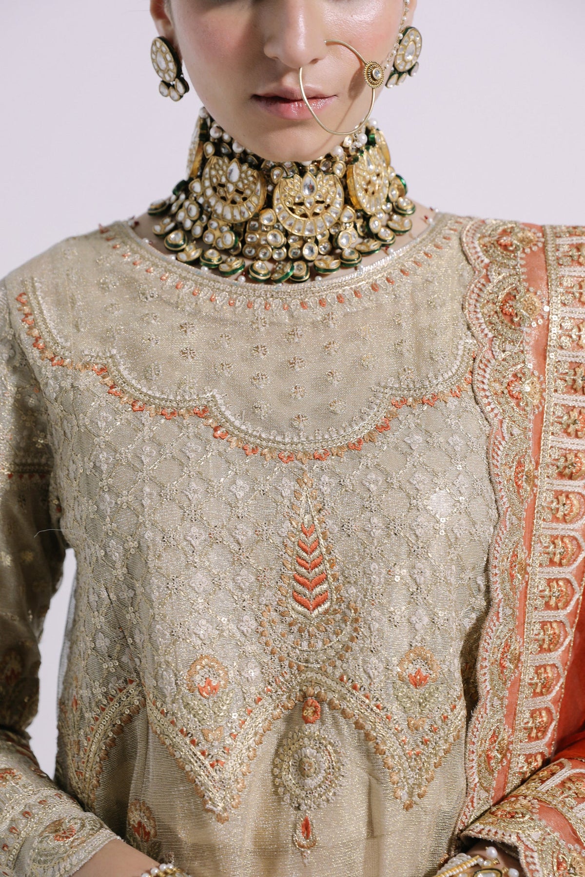 Heavy Traditional Rust Orange Sharara for Indian Bridal Wear – Nameera ...