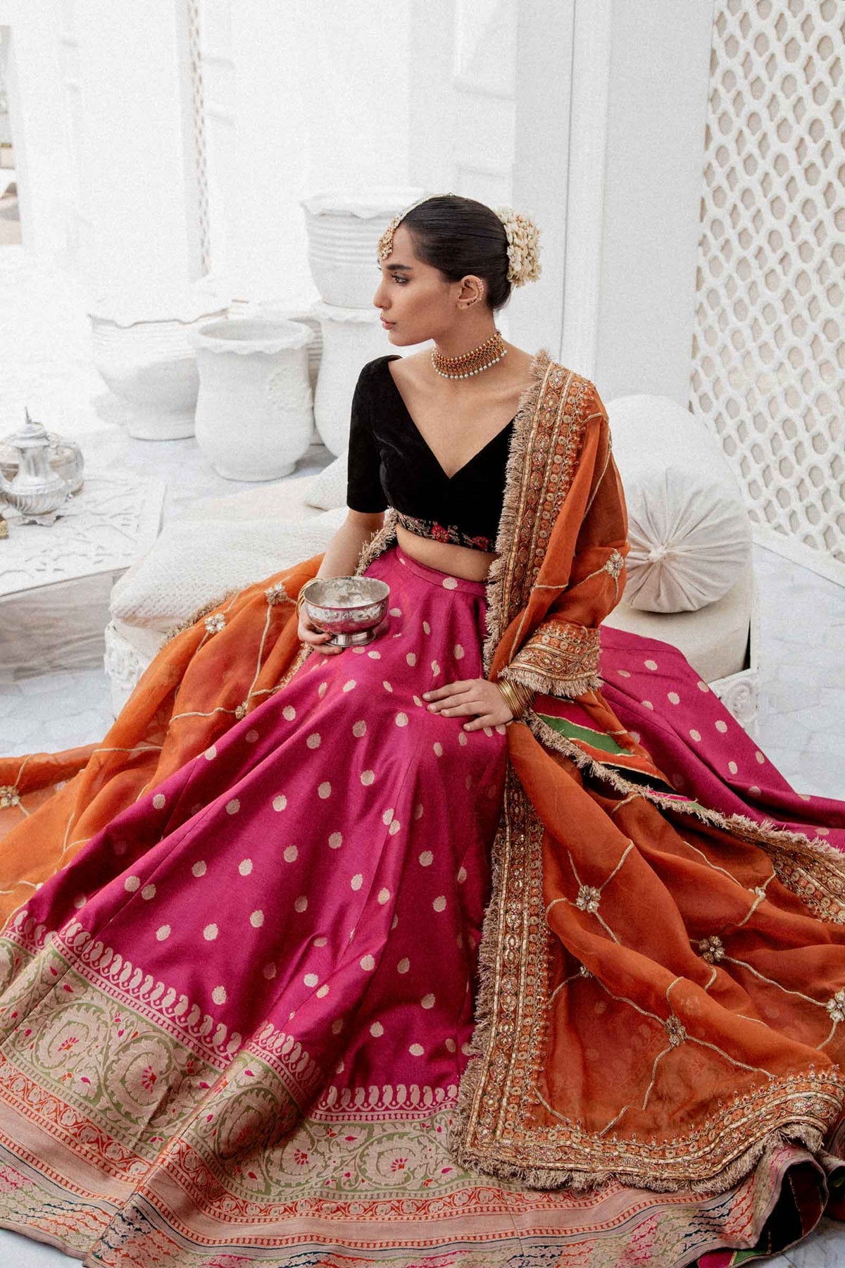 Designer Raw Silk Black Choli Lehenga Indian Bridal Wear – Nameera by ...