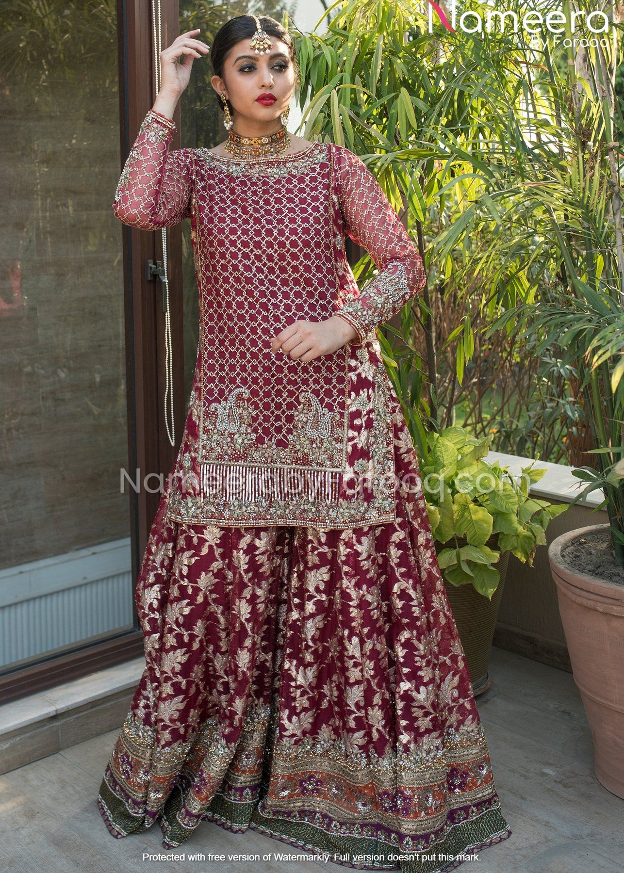 Jamawar Lehenga Kameez for Wedding Party Wear Online 2021 – Nameera by ...