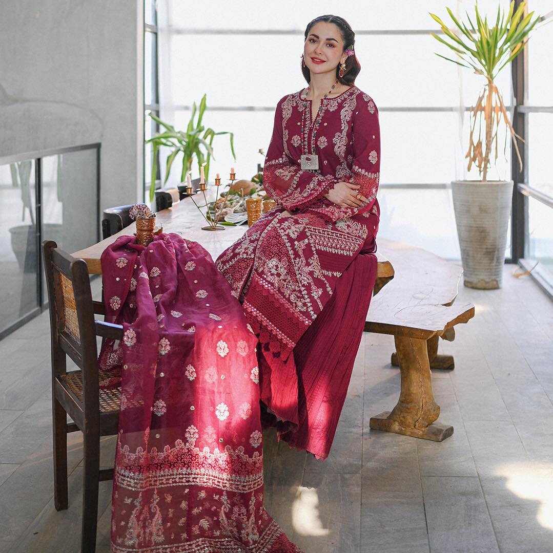 Royal Embroidered Kameez Trouser Pakistani Eid Dress – Nameera by Farooq