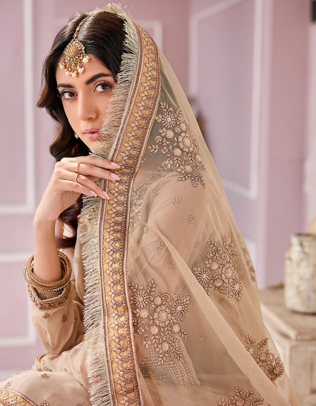 Premium Pakistani Wedding Dress in Lehenga Kameez Style – Nameera by Farooq