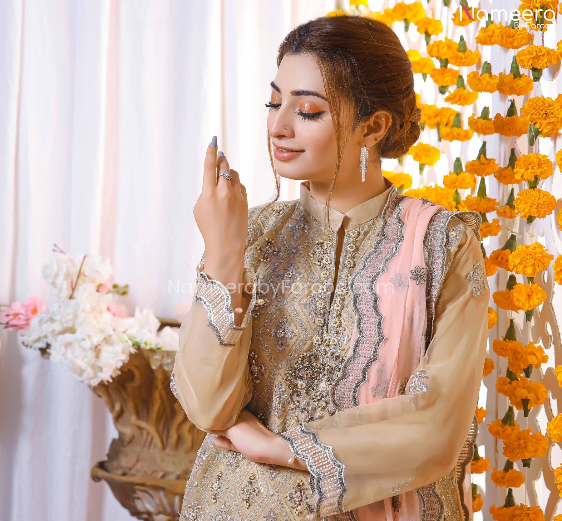 Embroidered Salwar Kameez by Pakistani Designer Online 2021 – Nameera by Farooq