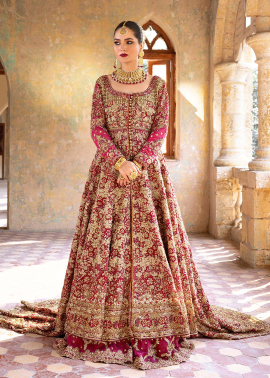 Embellished Lehenga Gown Dupatta Pakistani Bridal Dress – Nameera by Farooq
