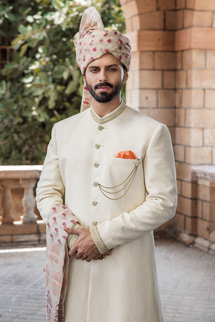 Men Sherwani Pakistani Groom Dress for Wedding Wear – Nameera by Farooq
