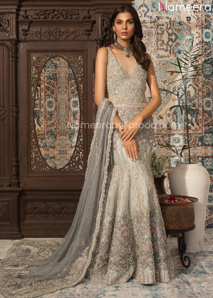 Elite Style Pakistani Mermaid Lehenga Online for Bridal Wear – Nameera ...