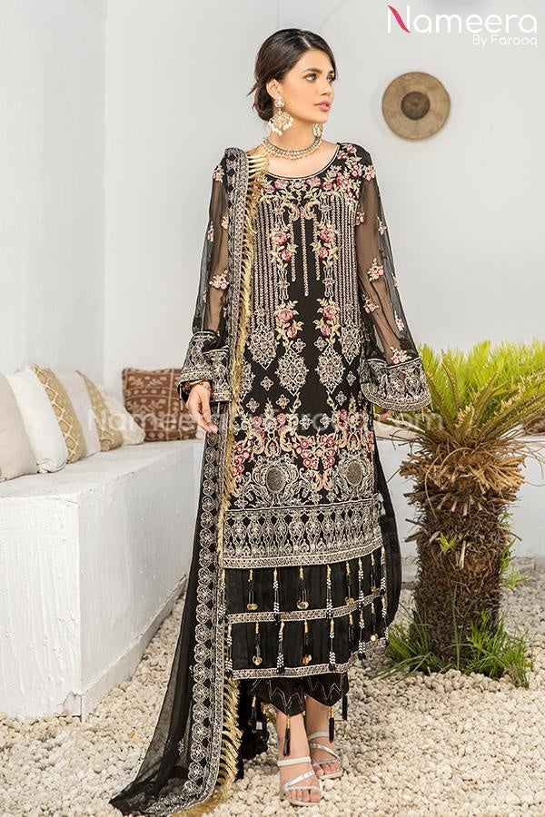 Baroque Pakistani Black Dress Latest Designer Online 2021 – Nameera by ...