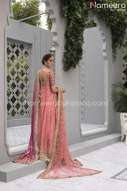 Pakistani Pishwas Lehenga Dupatta Bridal Dress Online 2021 – Nameera by ...