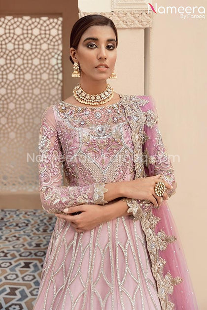 Pakistani Pishwas In Lavender Shade By Designer Online 2021 – Nameera ...