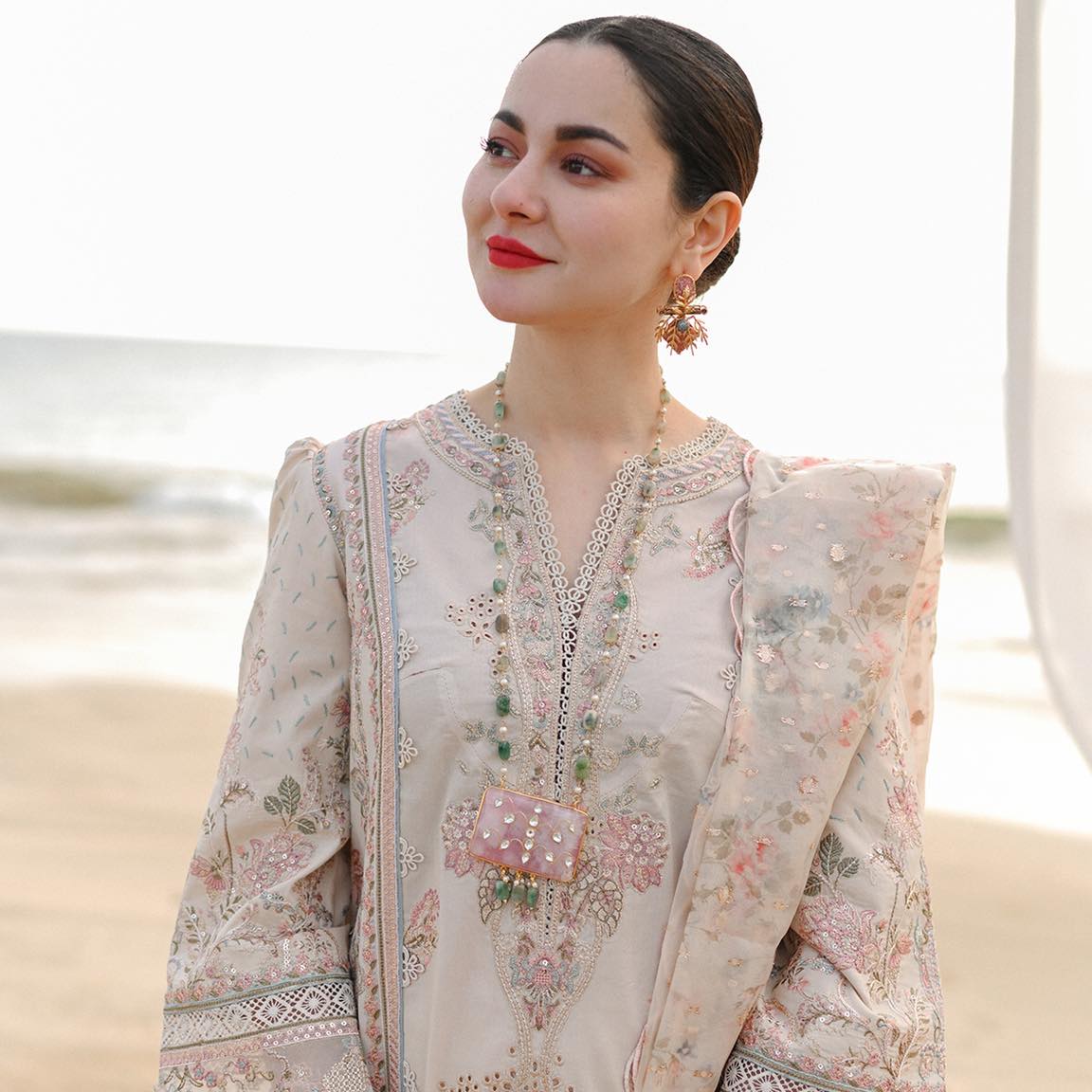 Pakistani Eid Dress in Kameez Trouser Dupatta Style – Nameera by Farooq