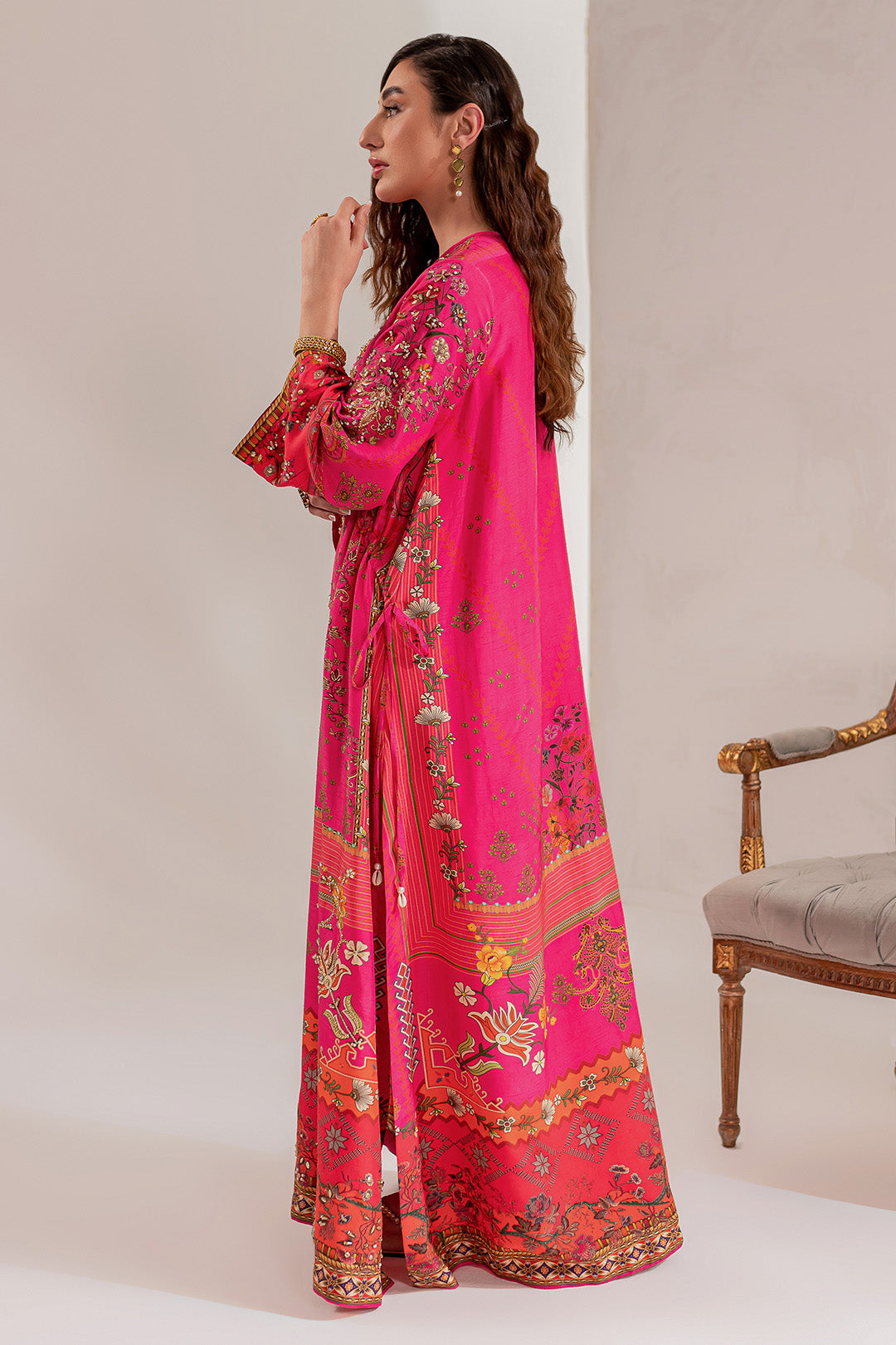 Maria B Pakistani Eid Dress in Raw Silk Kameez Trouser Style – Nameera ...