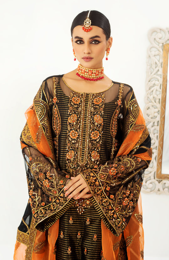 Pakistani Embroidered Dress in Kameez Trouser Style – Nameera by Farooq
