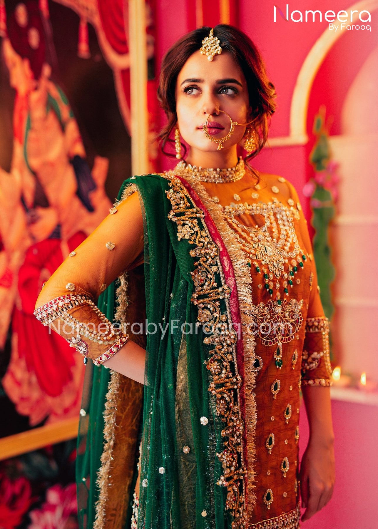 Garish Pakistani Gharara Dresses For Wedding Wear 2021 – Nameera by Farooq