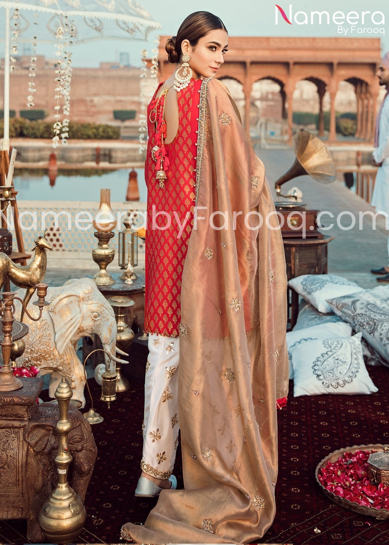 Classic Pakistani Jamawar Suits For Wedding Party Wear – Nameera by Farooq