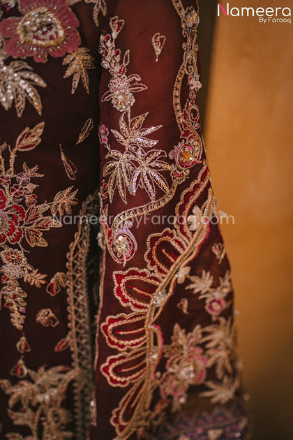 Buy Pakistani Maroon Color Dress for Wedding Party Latest Design ...