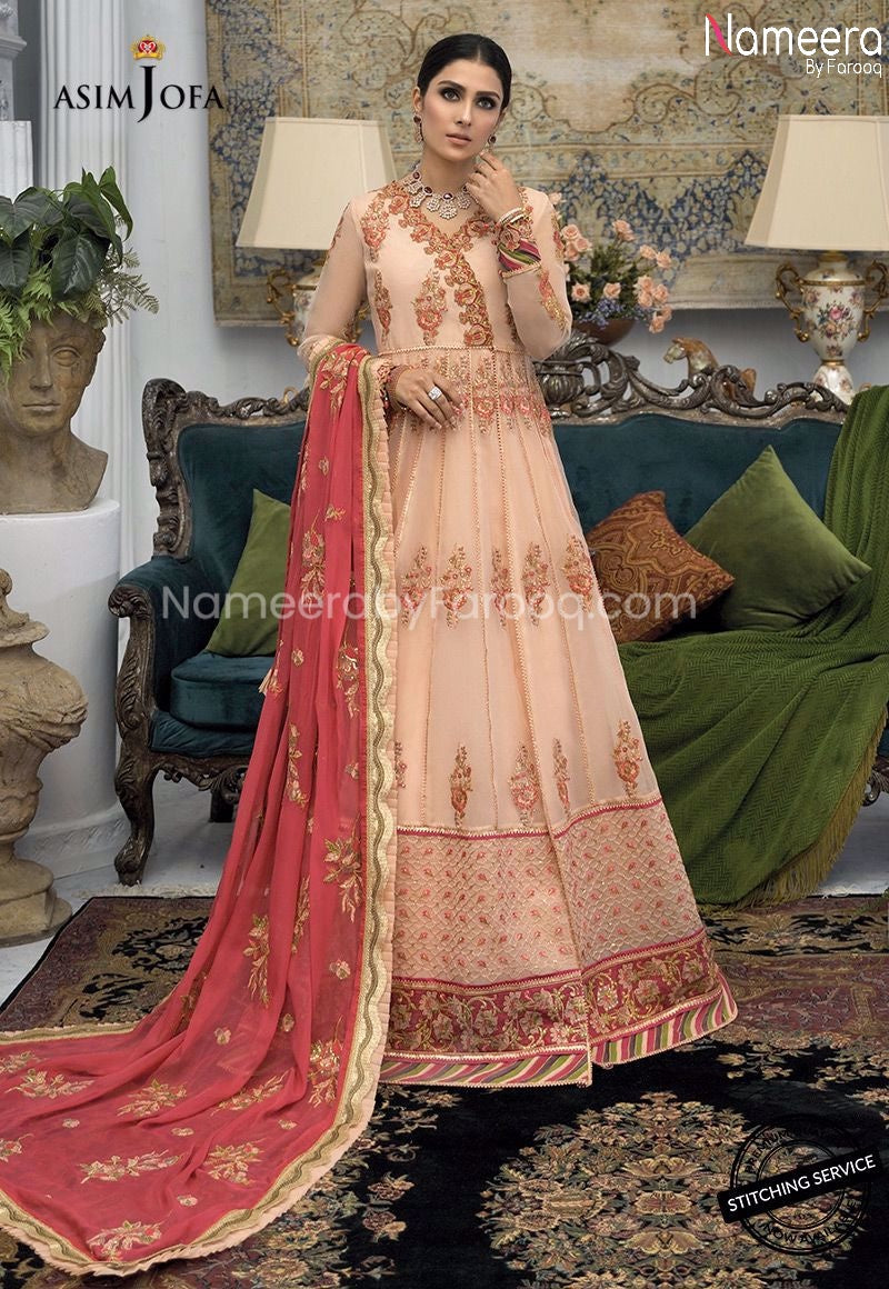 Buy Pakistani Maxi Dress for Girls with Embroidery Online – Nameera by ...
