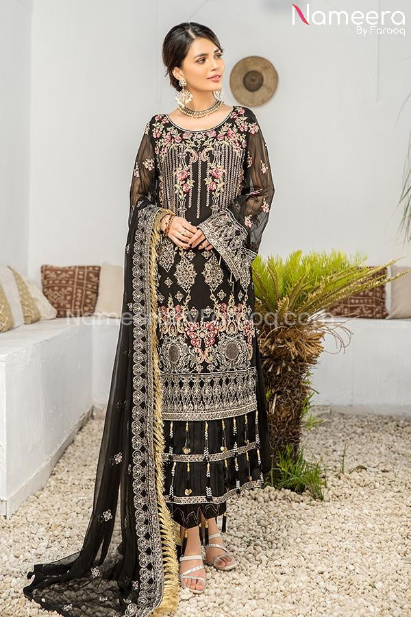 Baroque Pakistani Black Dress Latest Designer Online 2021 – Nameera by ...