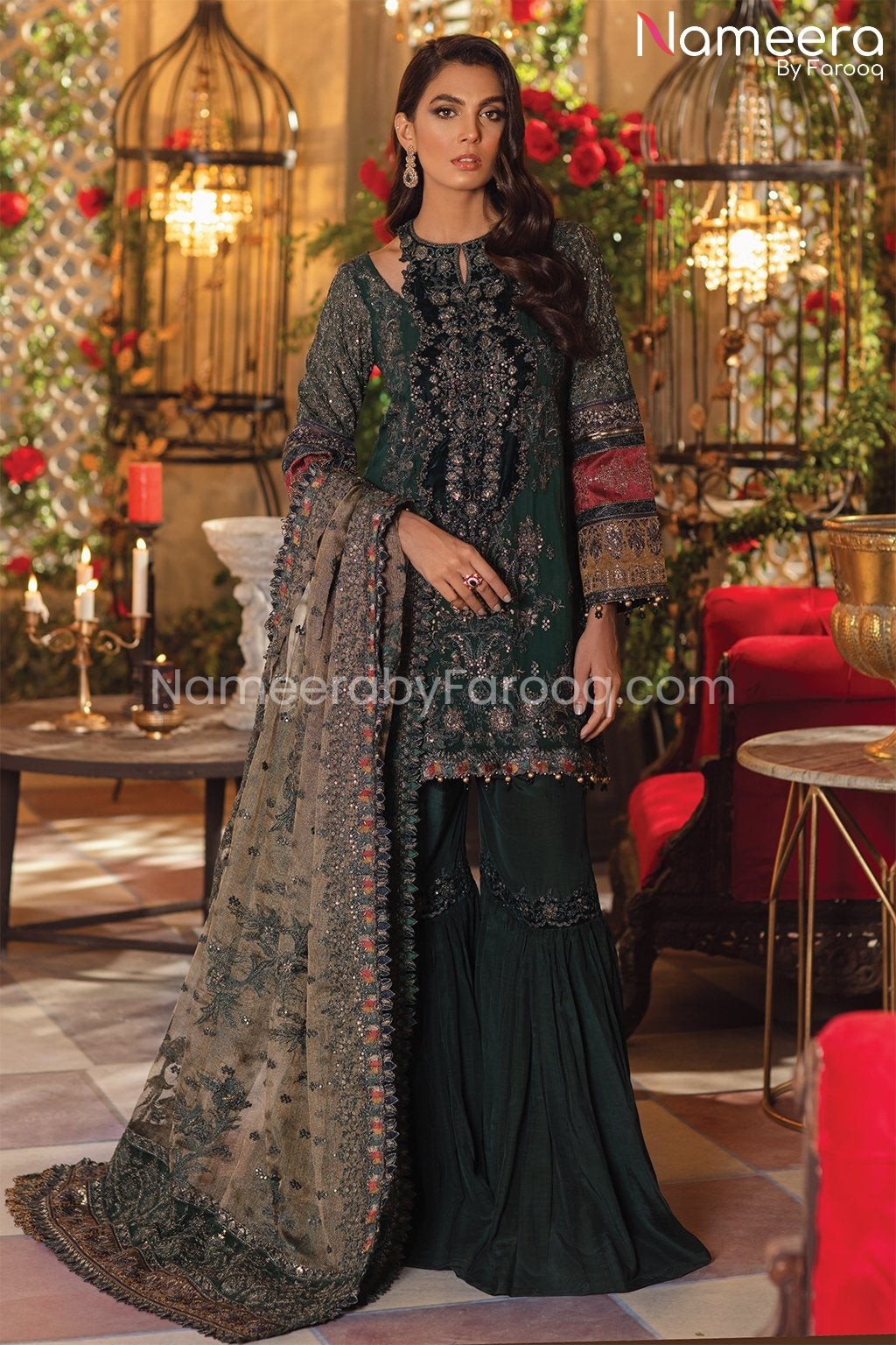 Pakistani Sharara Suit by Pakistani Designer Online 2021 – Nameera by ...