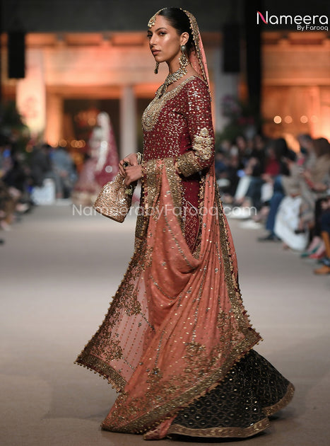 Pakistani Sharara Design with Short Kurti Online 2021 – Nameera by Farooq