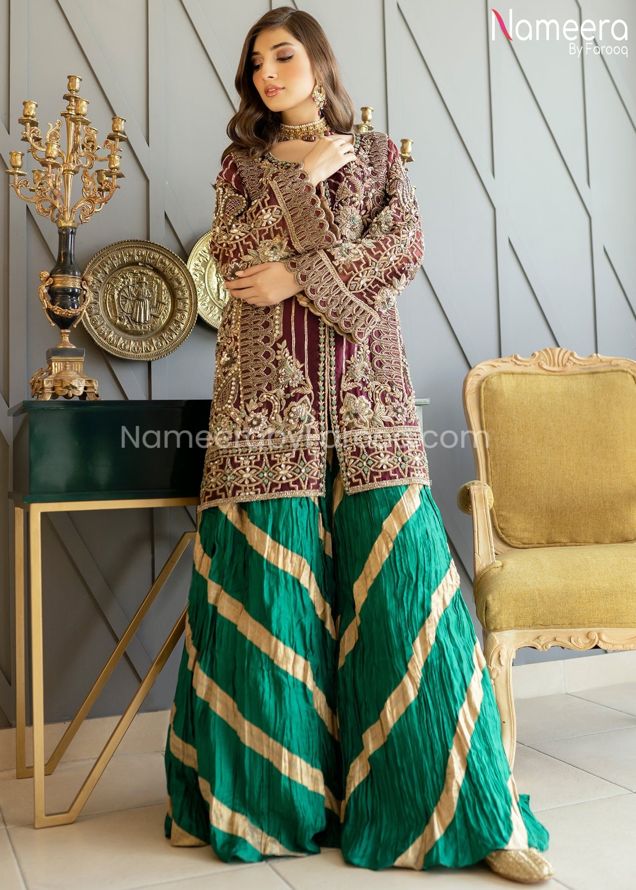 Buy Pakistani Sharara with Shirt for Wedding 2021 Online – Nameera by ...