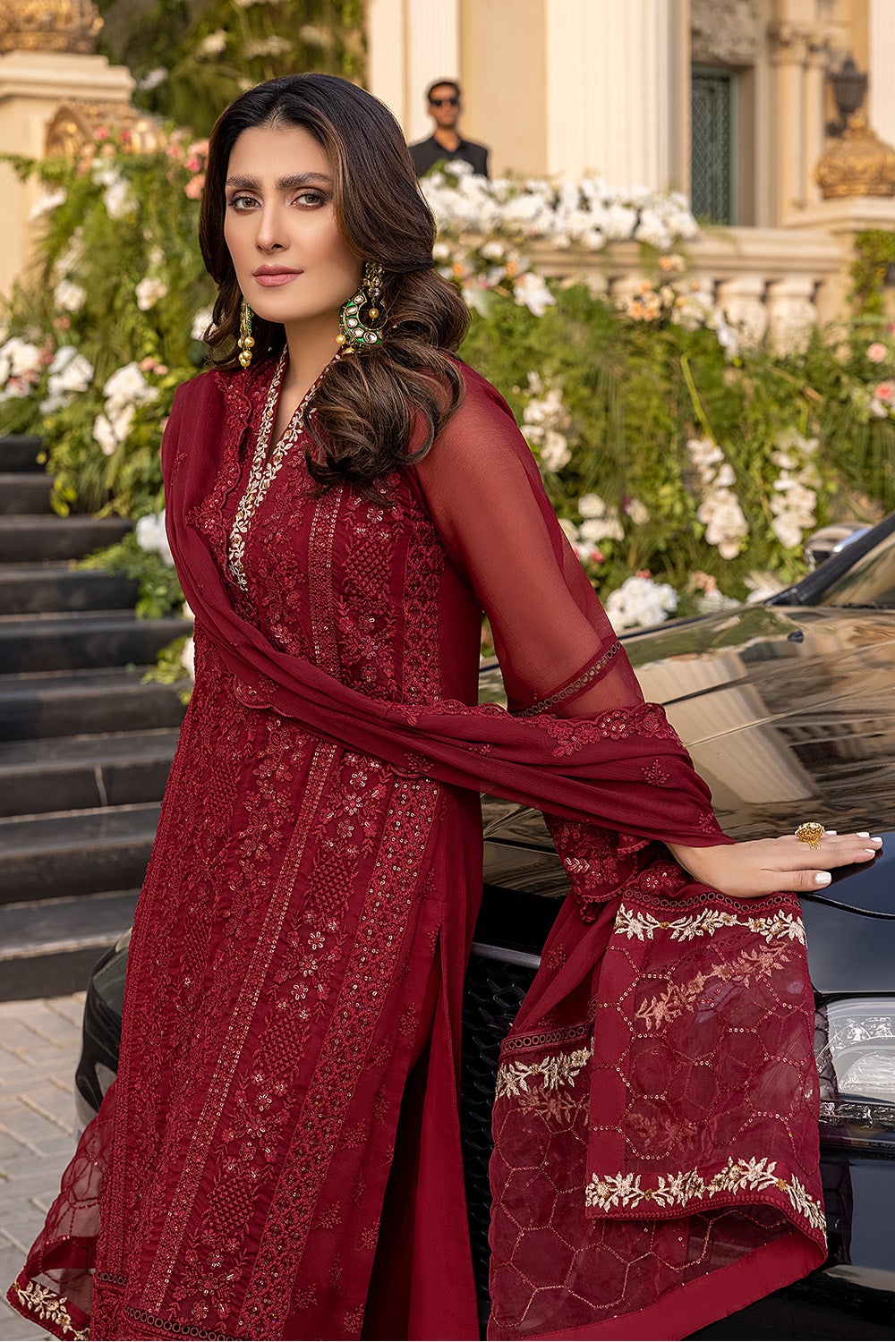 Latest Pakistani Traditional Dress with Fine Embroidery – Nameera by Farooq