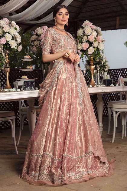 Pakistani Valima Lehnga Choli with Embroidery – Nameera by Farooq