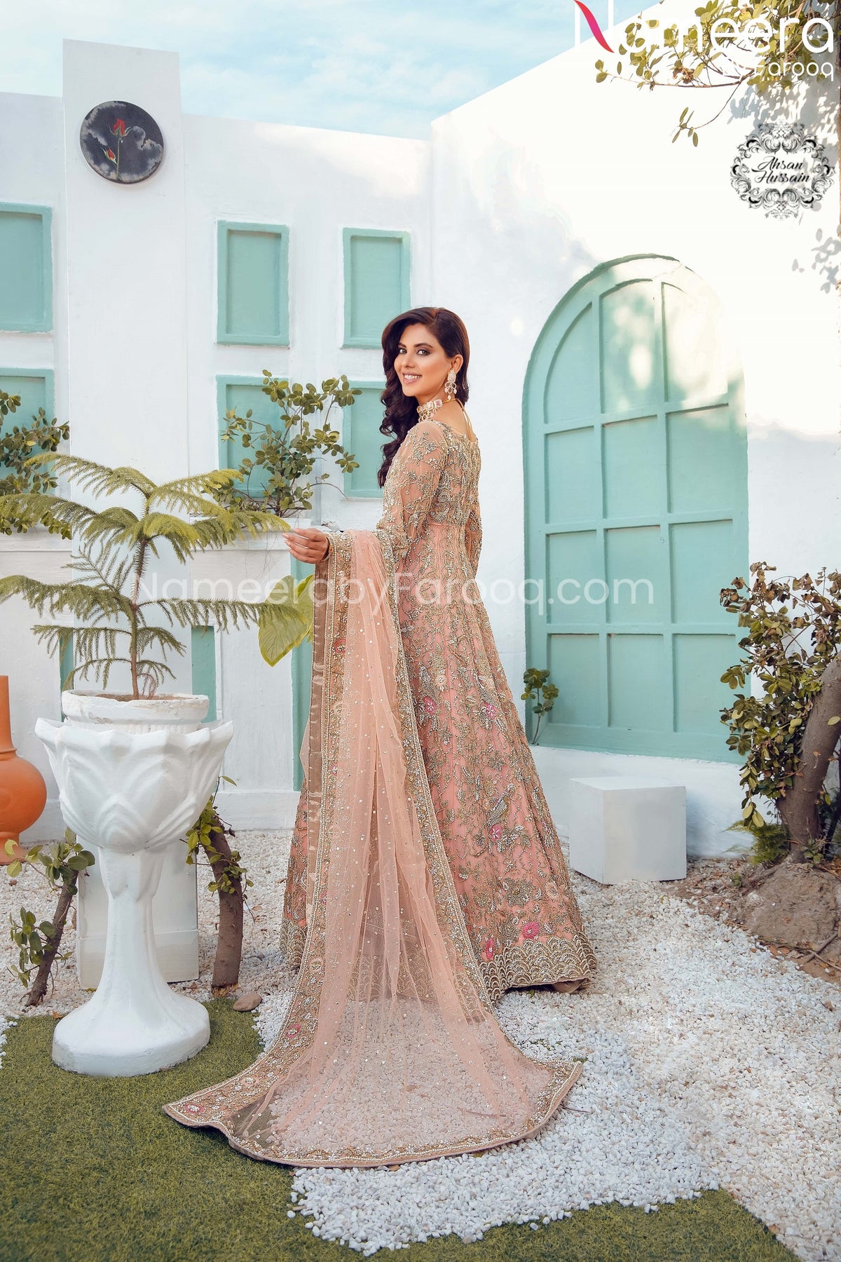 Buy Pakistani Wedding Maxi Dress for Bride Online 2021 – Nameera by Farooq