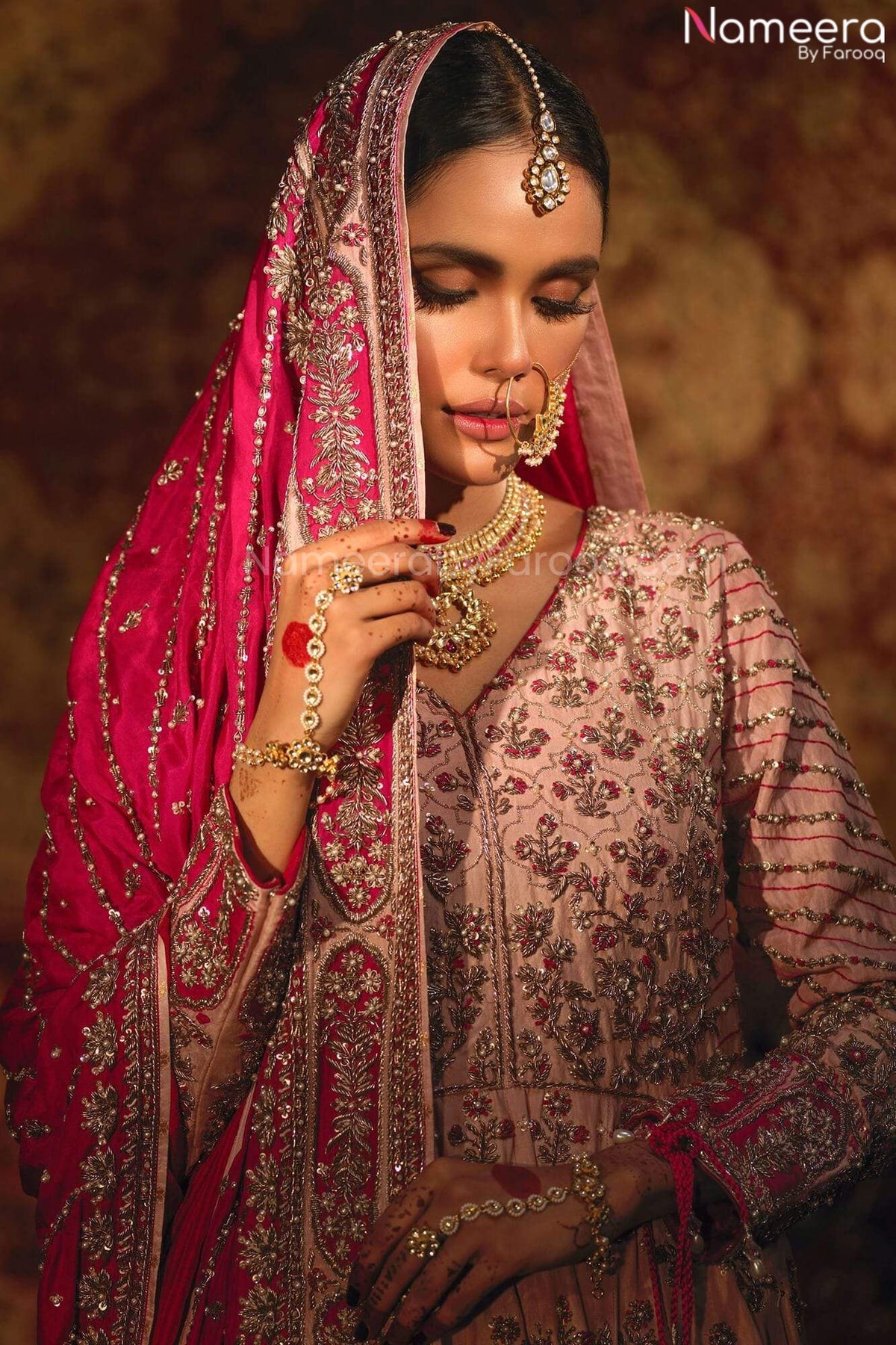 Pakistani Pink Bridal Lehenga Wedding Attire from Designer Wear ...